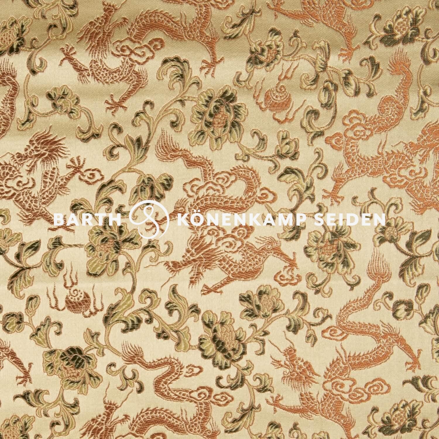 4004-34 Chinesischer Brokat gold orange | Barth & Könenkamp Seiden