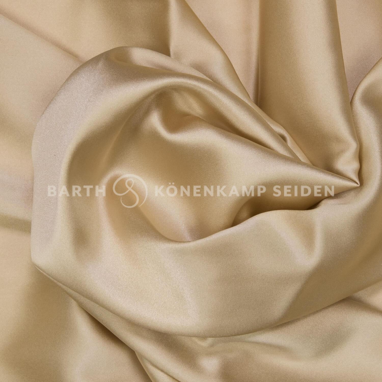 3167-306 Stretch Satin beige gold | Barth & Könenkamp Seiden